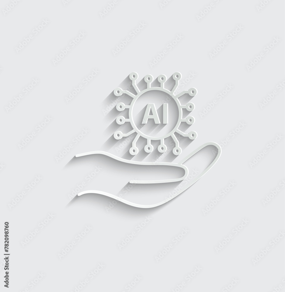 ai icon vector Artificial intelligence icon logo Stock Vector | Adobe Stock