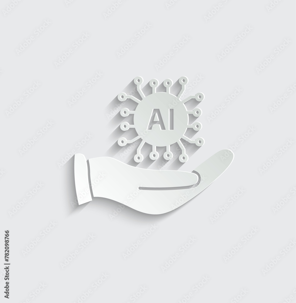 ai icon vector Artificial intelligence icon logo Stock Vector | Adobe Stock