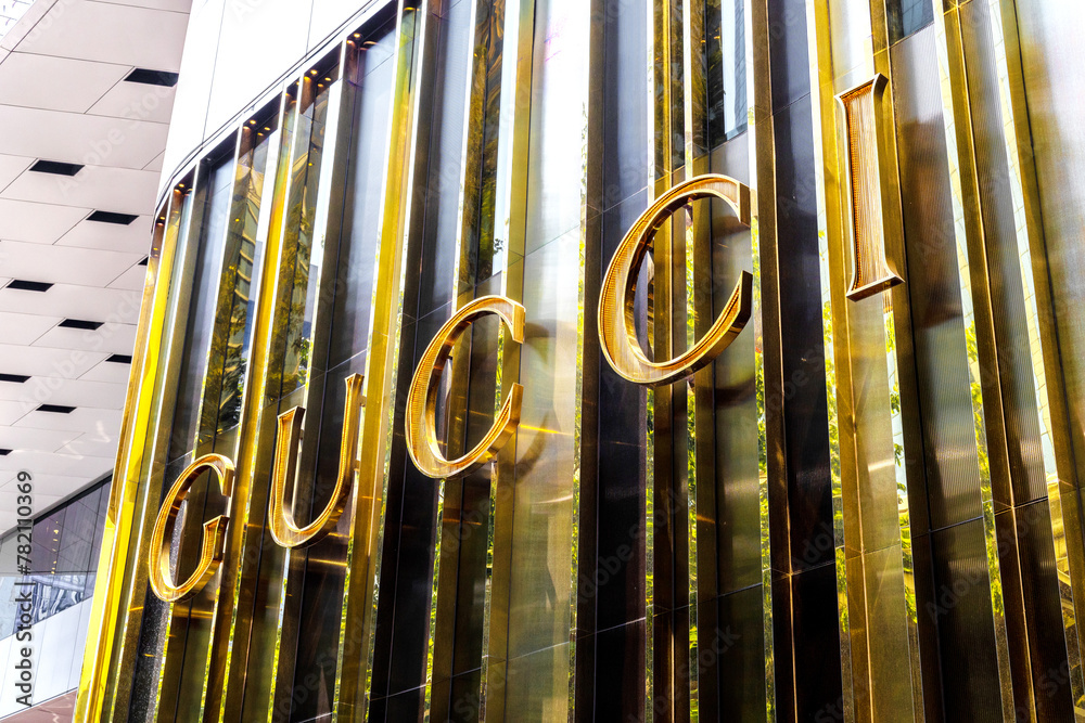 Bangkok, Thailand - April 11, 2024: Gucci store sign brand logo Stock ...