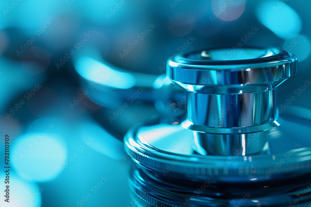 high-quality close-up photo of a stethoscope with clear copy space ...
