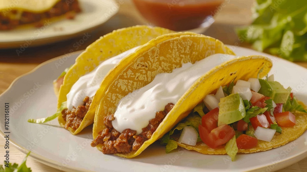 A taco is not complete without a sprinkle of tangy sour cream, its ...