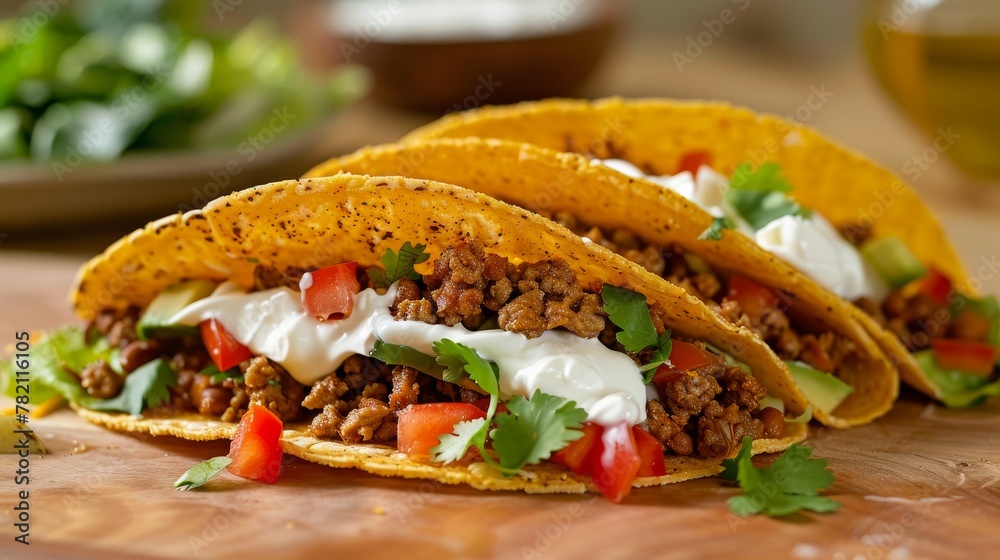 A taco is not complete without a sprinkle of tangy sour cream, its ...