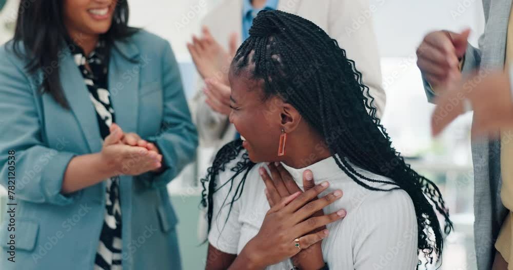 Vidéo Stock Applause, pride and business people in office with ...