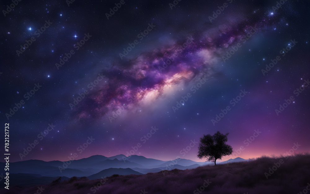 Starry night sky texture, deep blues and purples with sparkling stars ...
