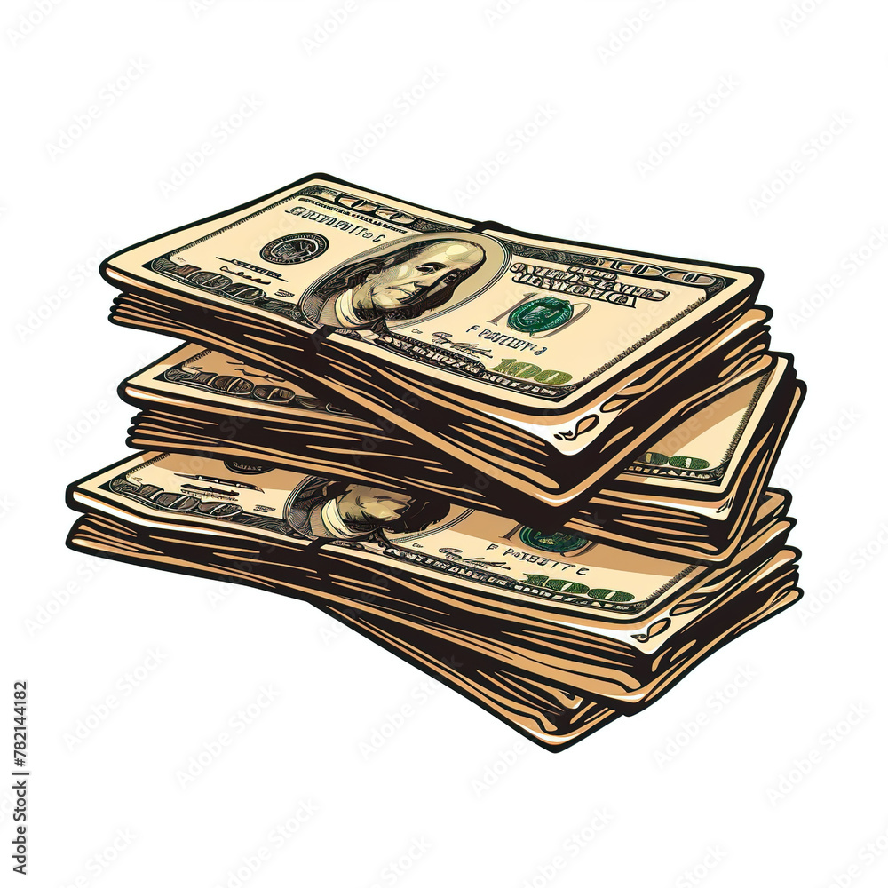Isolated illustration of money no background graphic element, dollar ...