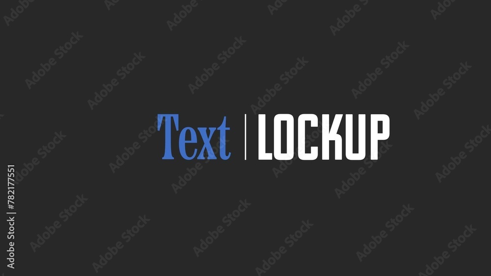 One Line Lockup for Text from Centre Stock Template | Adobe Stock