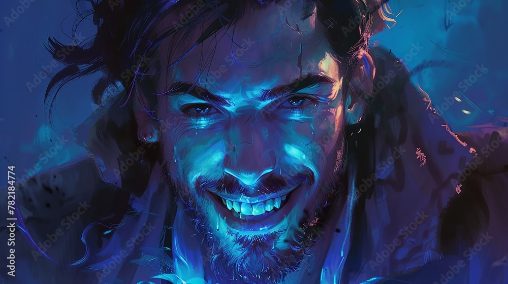 Ruthless Anti-Hero: Powerful and Menacing Villainous Protagonist Stock ...