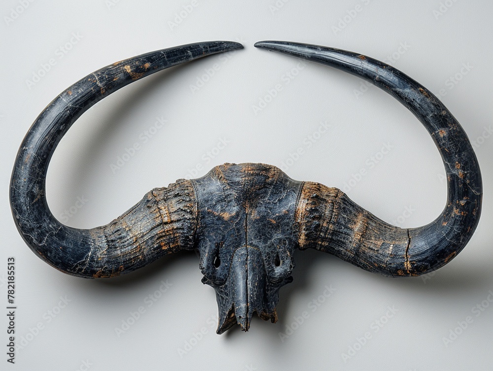 Bull's horns, strong and curved, a symbol of raw power Stock-Foto ...