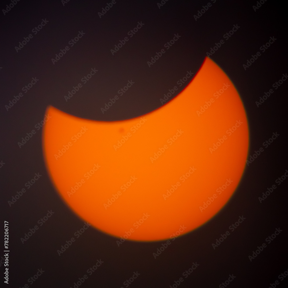 This is the solar eclipse seen from Pennsylvania on April 8th, 2024 ...