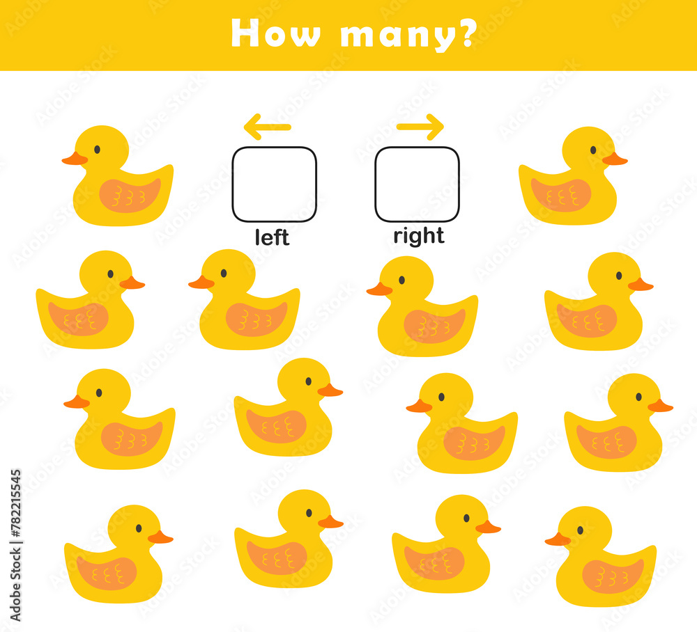 Left and right position worksheet. Educational worksheet for preschool ...