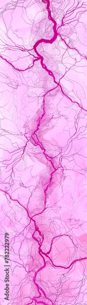 Digital art featuring an optical illusion on a pink background, where ...