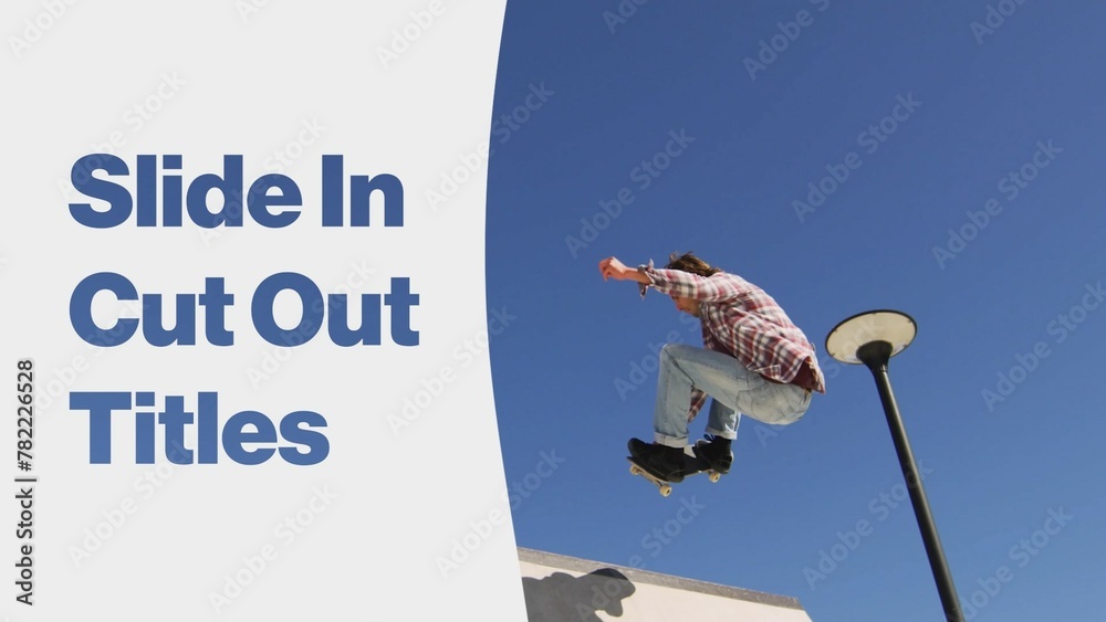 Slide In Cut Out Titles Stock Template | Adobe Stock