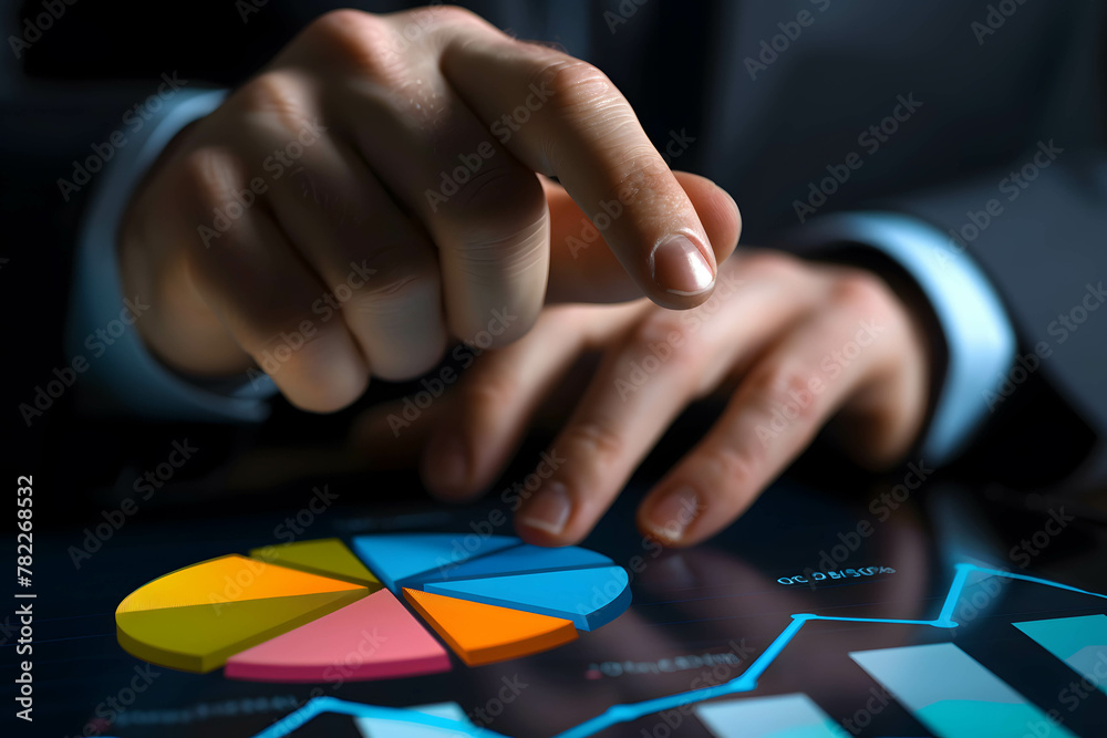 Financial dashboard showing diversification of investment or asset ...