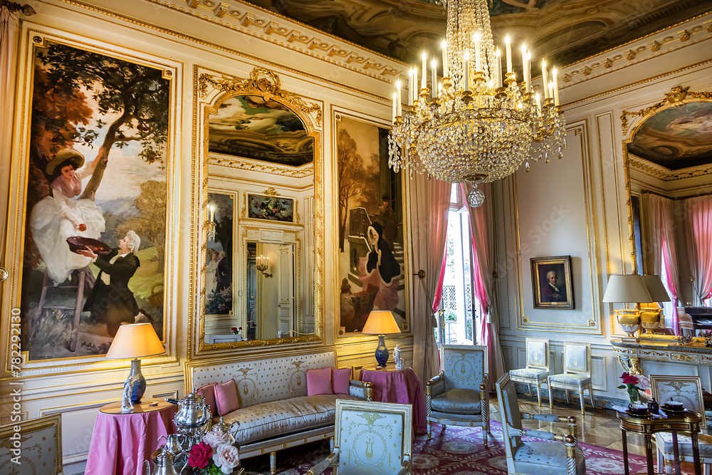 Interior of Palace of Legion of Honor (Palais de la Legion d'Honneur ...