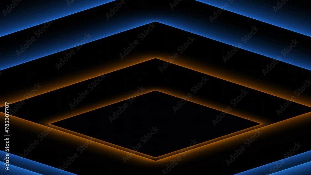 Futuristic Neon abstract neon glow color 4K moving seamless art loop ...