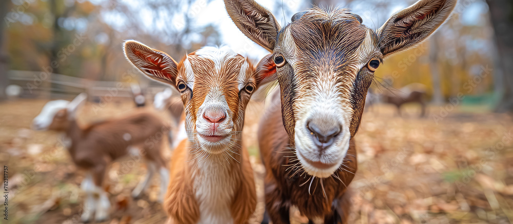 Goat and Kid: Goats are agile and curious ruminants known for their ...