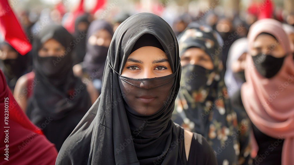 Women of Bahrain. Women of the World. A confident woman in a niqab ...