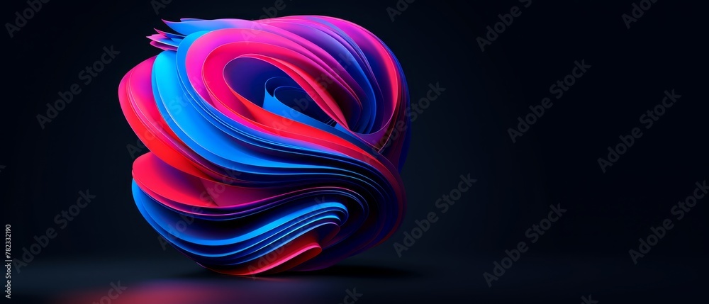 one red, one blue, and the central one pink, with the red apple logo ...