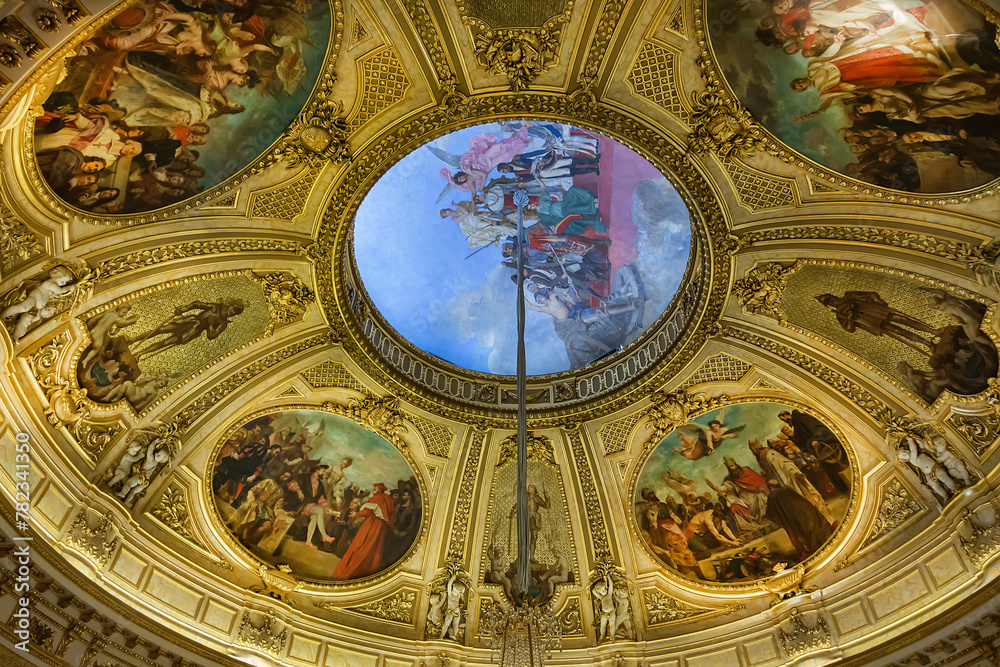 Interior of Palace of Legion of Honor (Palais de la Legion d'Honneur ...