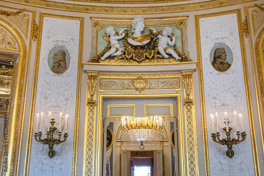 Interior of Palace of Legion of Honor (Palais de la Legion d'Honneur ...