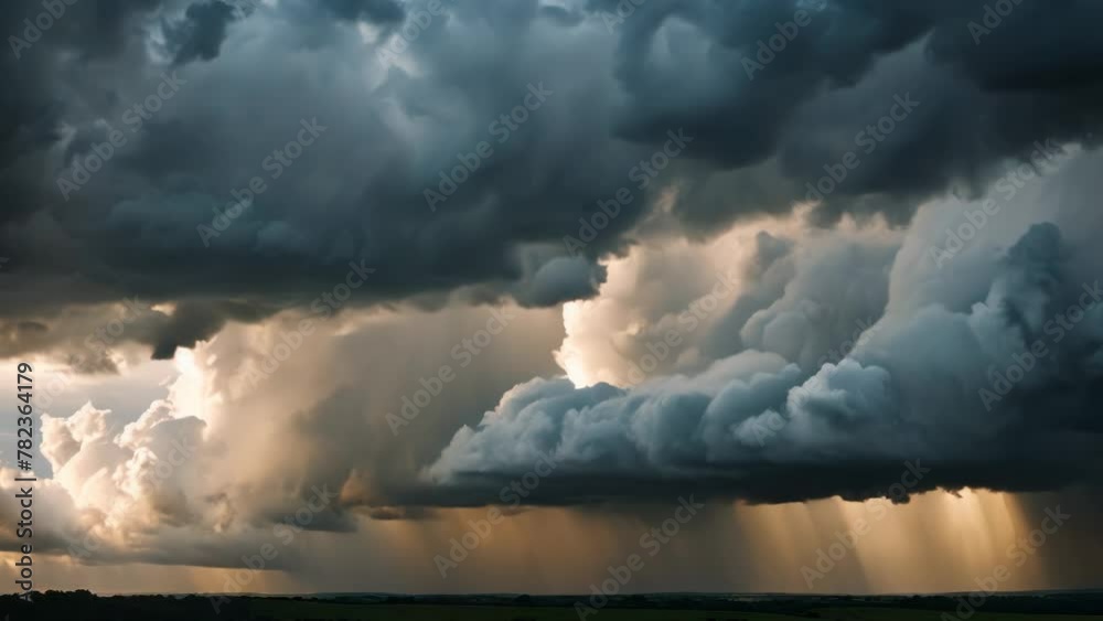 Awe-inspiring sight of dark, scary clouds as they swirl and shift ...