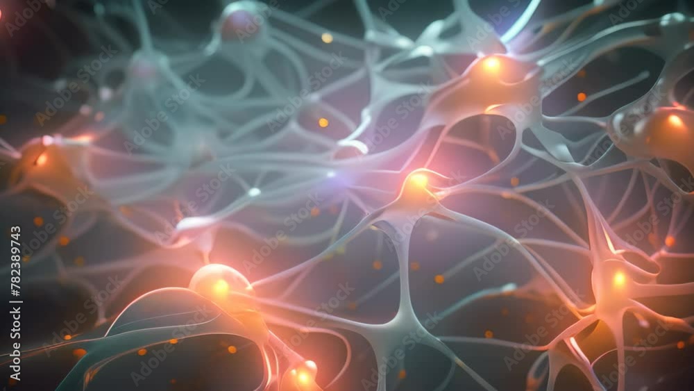 Vidéo Stock 3D illustration of a neuron, brain cell, neurons, nervous ...