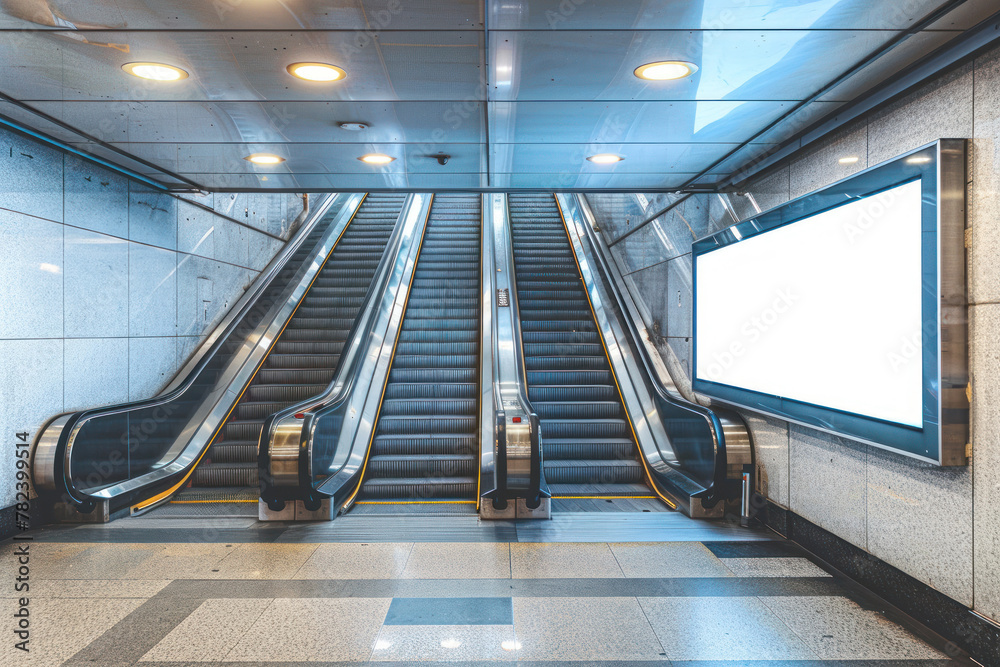 Image showcases a modern subway station with clean lines and a large ...