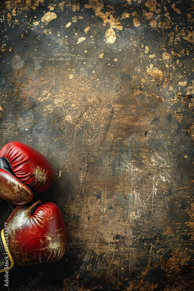 Dynamic boxing gloves poster with ample space for impactful and ...