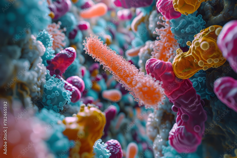 An illustration of the microbial ecosystem within the human body ...