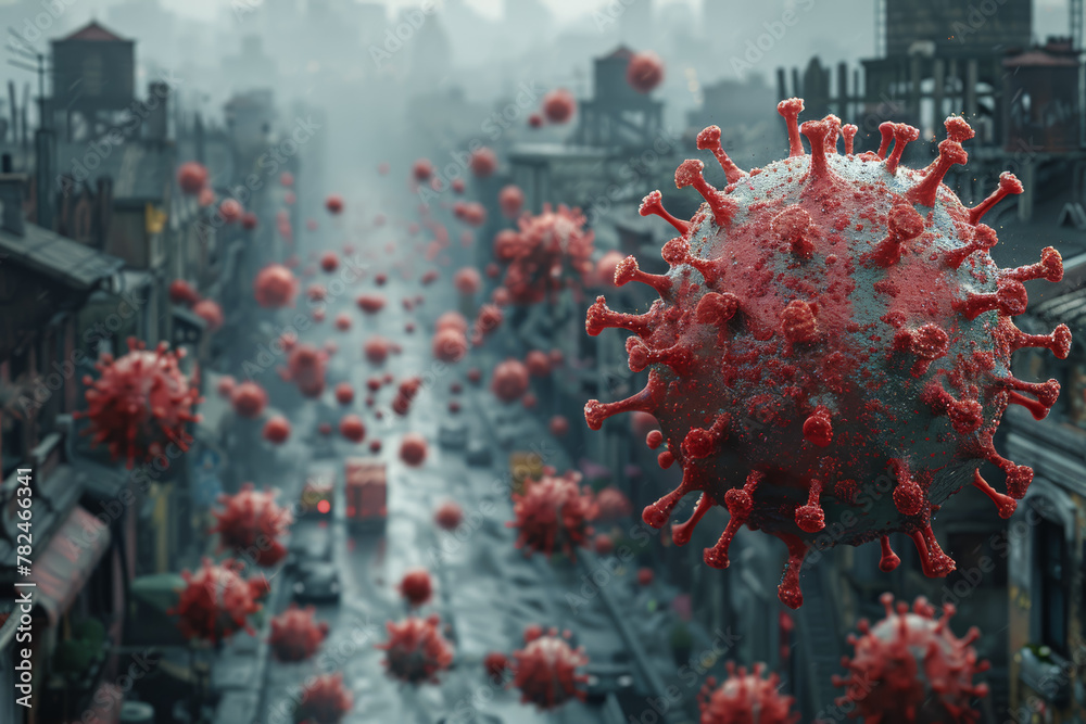 An artistic interpretation of the societal impact of pandemics ...