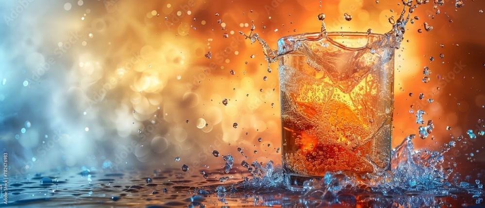 Sip of intensity, explosive gradient background, energy unleashed Stock ...