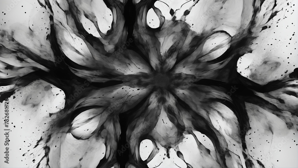 A wallpaper with abstract ink blot textures, showcasing organic shapes ...