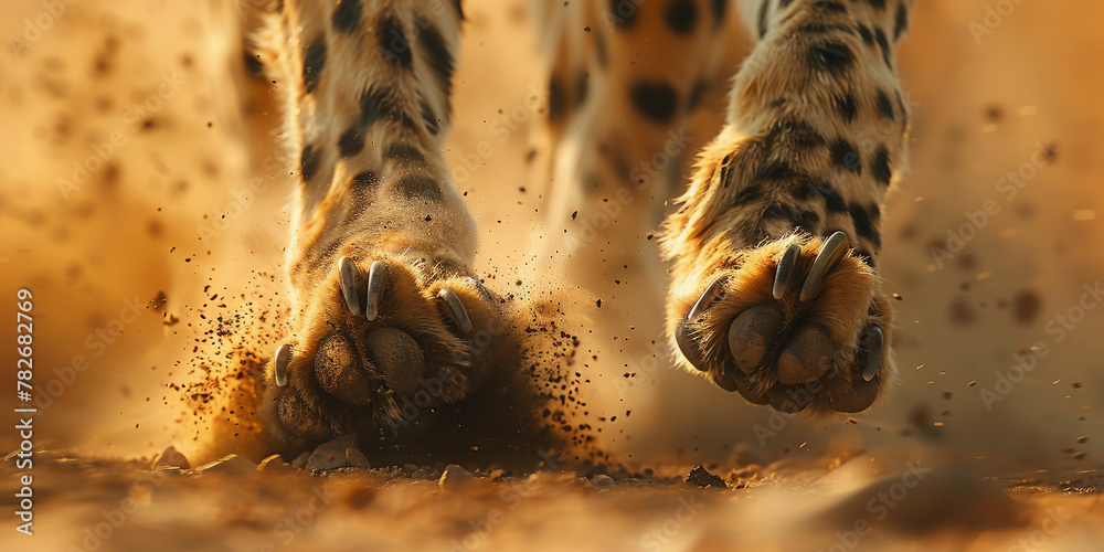 Close-up detailed picture of big cat cheetah carnivore animal mammal ...