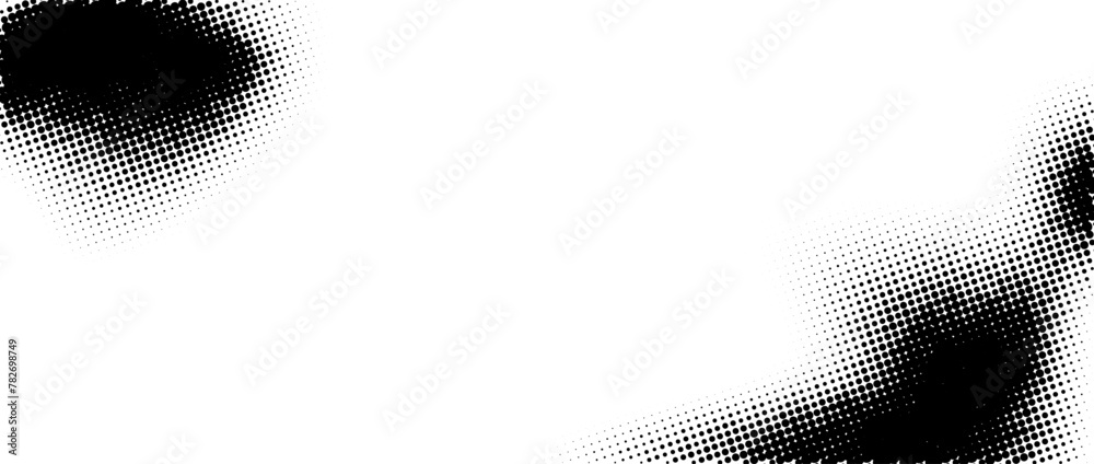 Radial halftone grunge fading texture. Pixelated dot circle line ...