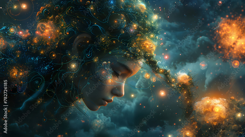 Captivating Cosmic Mutant with Enchanting Glowing Orbs and Intricate ...