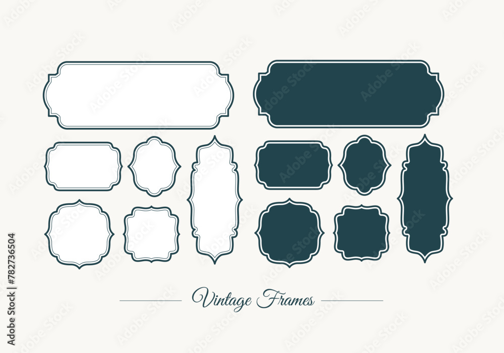 Vecteur Stock Vintage Frames, Ornamental label frames. Old ornate ...