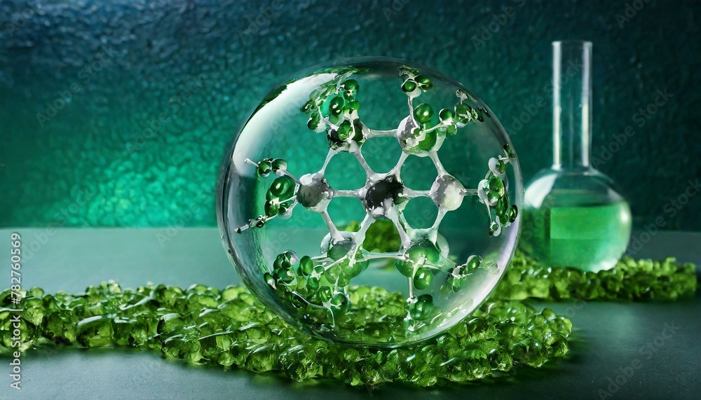 green hydrogen energy, featuring H2 gas molecules as a symbol of clean ...