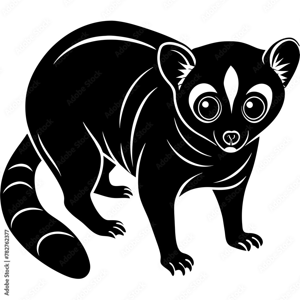 slow loris head mascot,slow loris silhouette,vector,icon,svg,characters ...