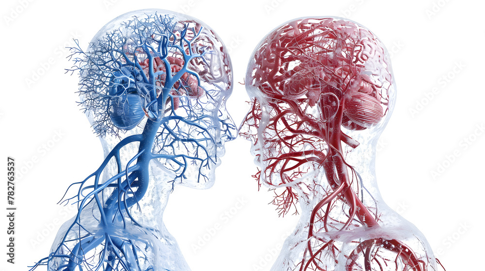 comparison of human brain anatomy , neural network , nerve impulses ...