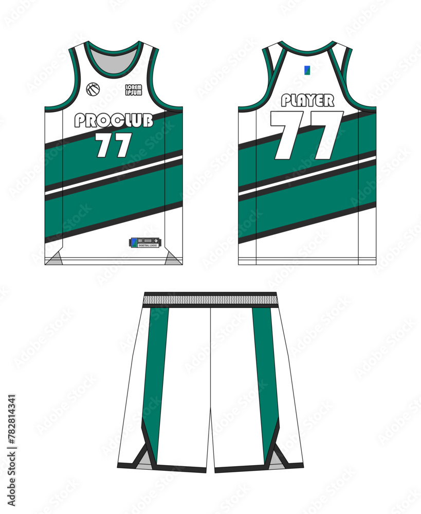 Basketball jersey template design, basketball uniform mockup design ...