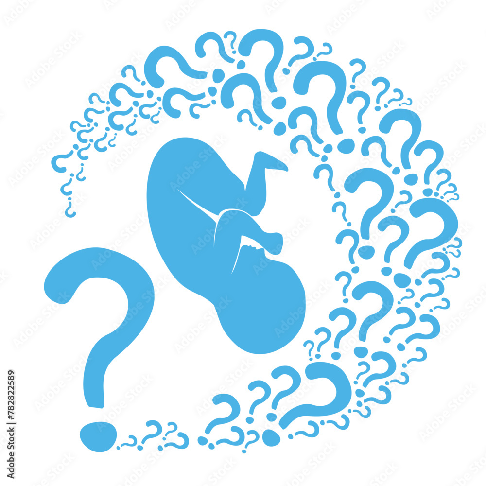 Human fetus inside the womb. Design element for pregnancy theme ...