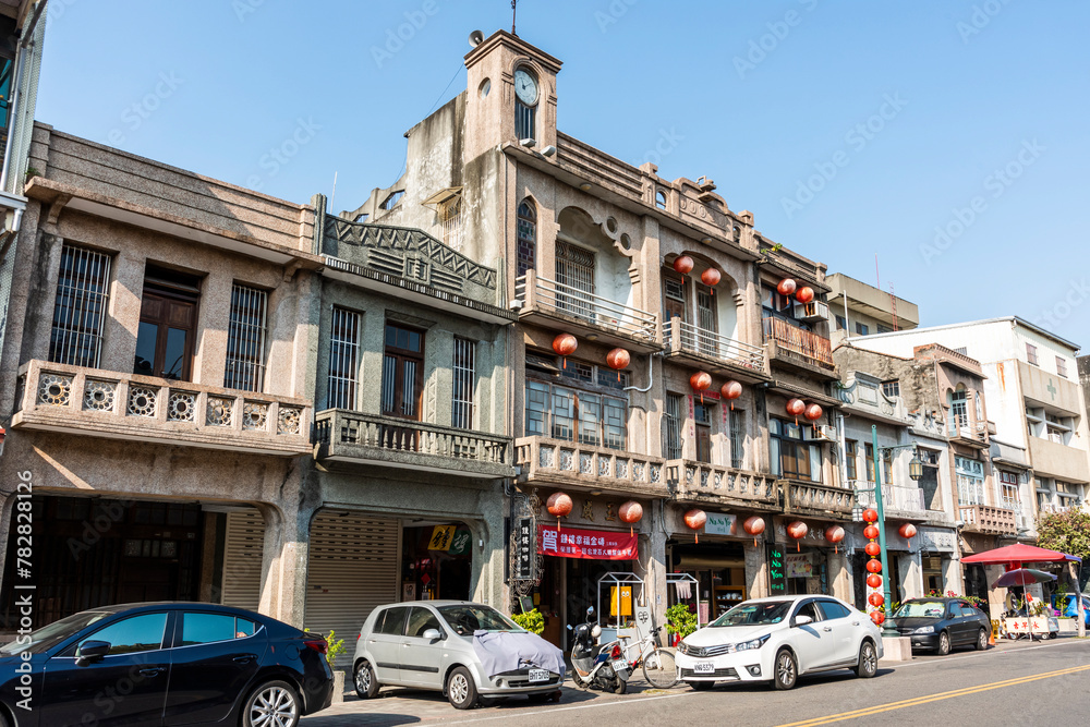 Yunlin, Taiwan- December 11, 2021: Building view of Yenping Old Street ...