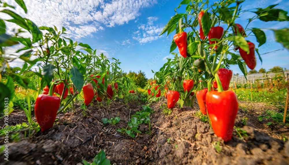 red bell pepper - Capsicum annuum - young tender delicious plants ...