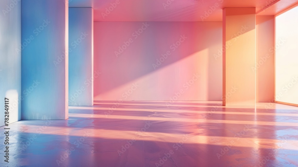 Minimalist Interior with Beautiful Gradient Colours. Modern Wallpaper ...