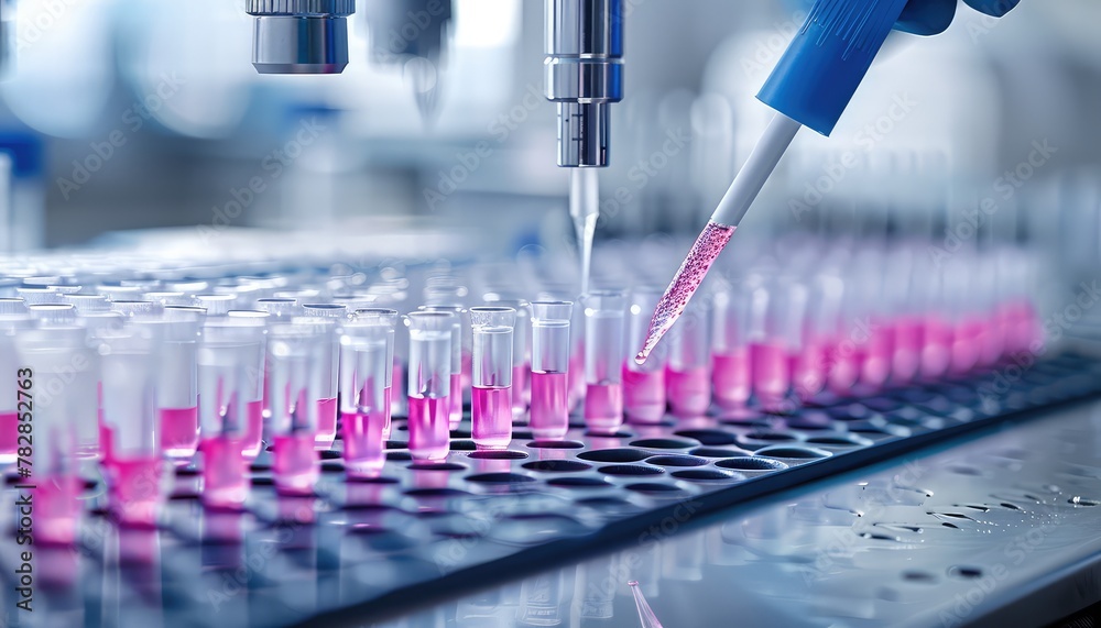 Immunological Assays, Depict scientists conducting immunological assays ...