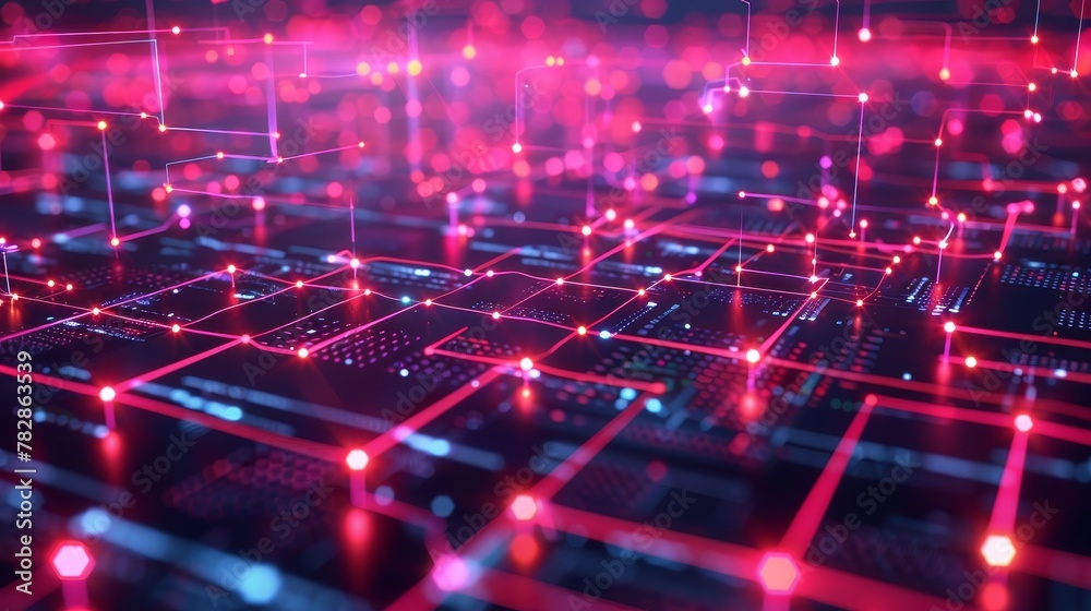 Data Transfer: A 3D vector illustration of data packets moving through ...