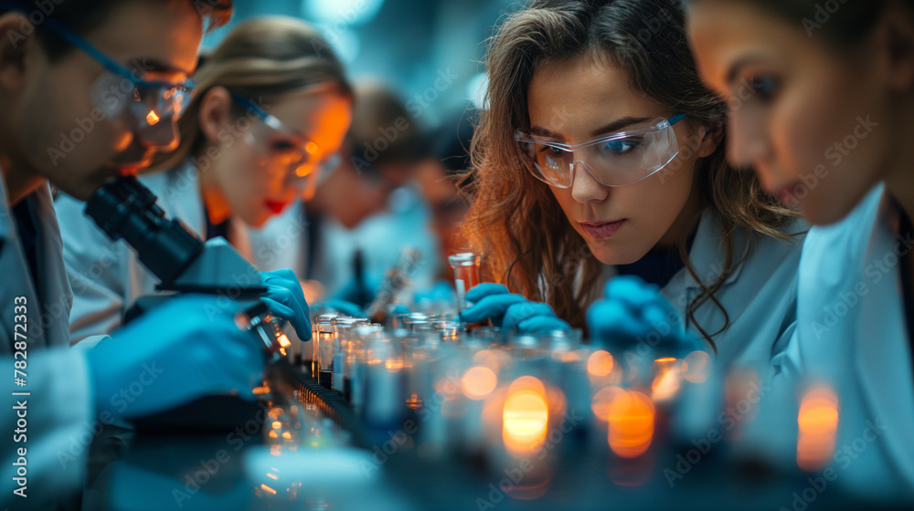 Research Collaboration: In a collaborative effort, scientists gather ...