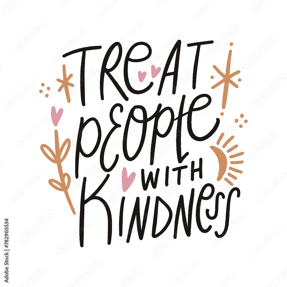 Kind quote lettering calligraphy note clipart handwritten text vector ...