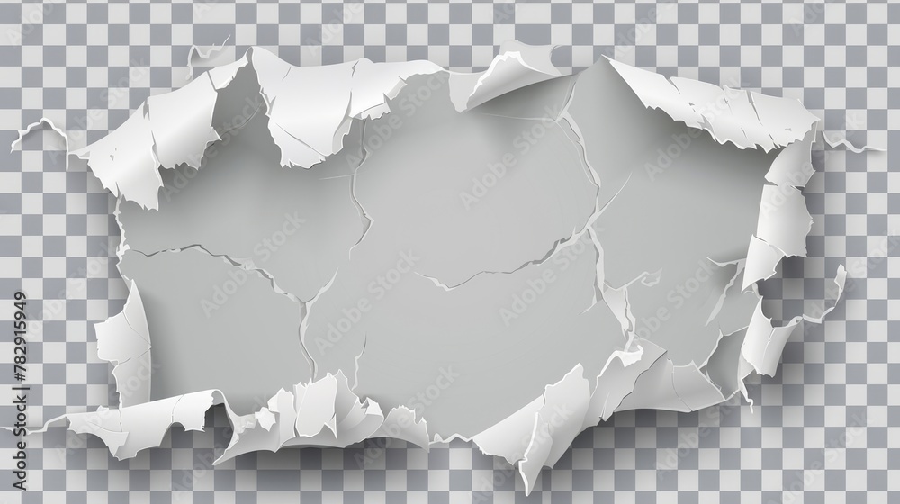 Modern realistic illustration of ripped paper and rip holes on a ...