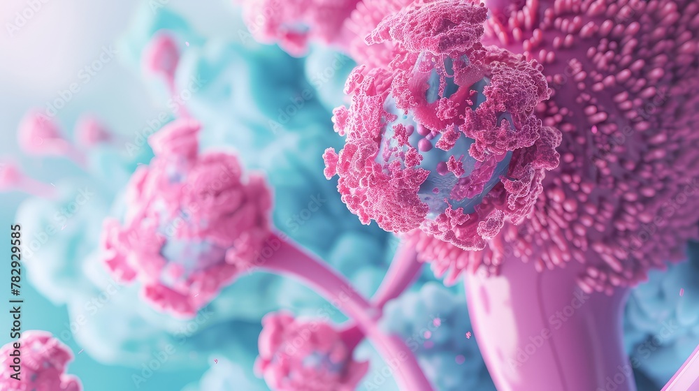 World Day of Ovarian Cancer: 3D Render Illustration of Uterus ...